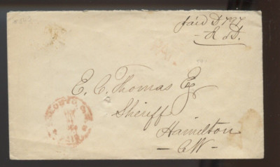 🍁Toronto CW PAID to DPGL? Deputy Postmaster General, stampless cover | eBay