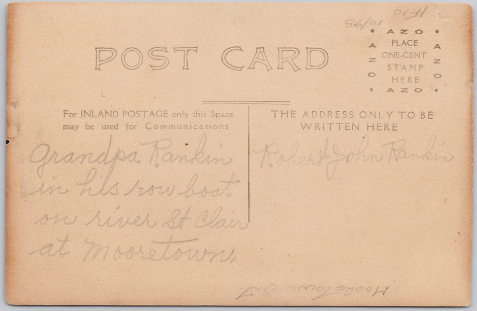 Mooretown St Clair Ontario 'Grandpa Rankin' Boat Steamer RP Postcard ...