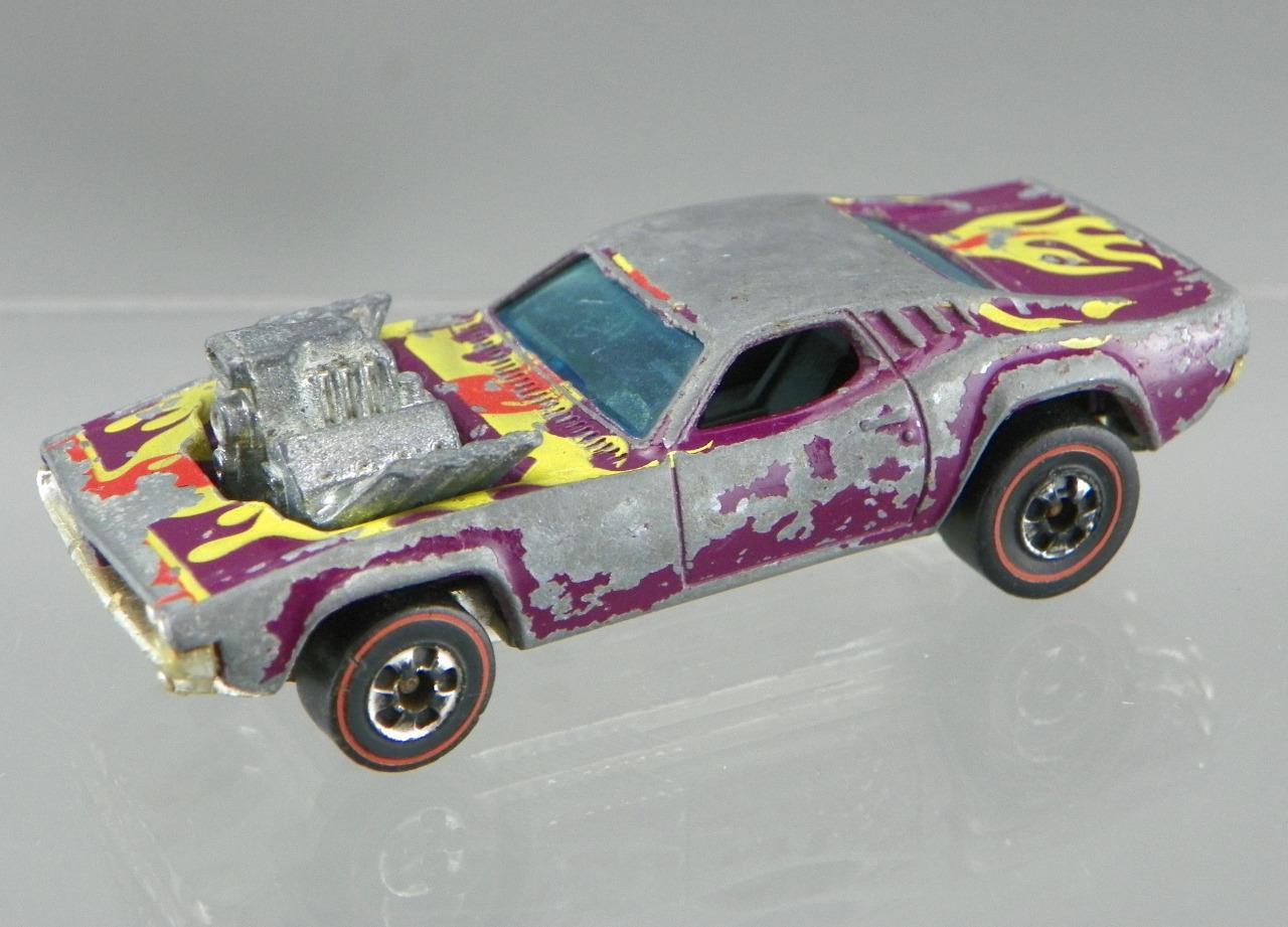Vintage 1970 Hot Wheels Diecast 1/64 Scale Redline Plum Purple Rodger ...