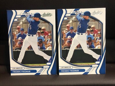 2022 Panini Absolute Green Freddie Freeman # 56 & Base Card #56 Dodgers ...