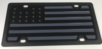 American Flag Steel Premium License Plate Tactical Black Ops Grey ...
