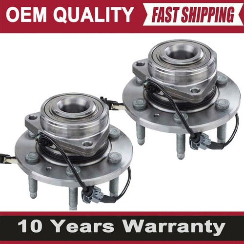 Pair 4WD 4x4 Front Wheel Bearing Hub for Chevy Silverado GMC Sierra ...