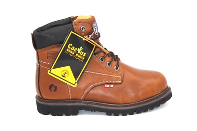 CACTUS FOOTWEAR 627 LIGHT BROWN OIL RESISTANT MAXIUM COMFORT MEN'S WORK ...