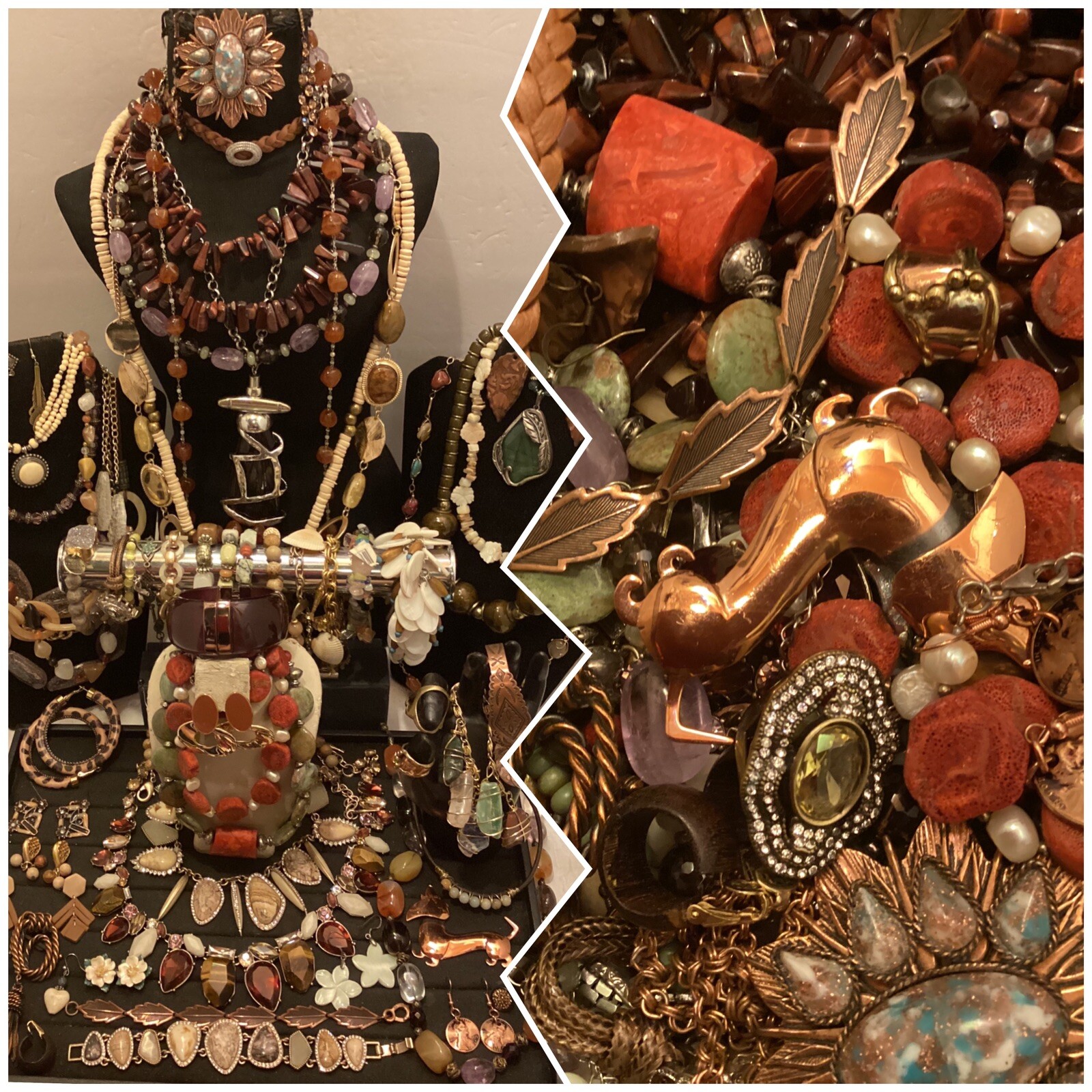 huge vintage to now jewelry Lot-julio Marsella- solid copper- chloe - 6 ...