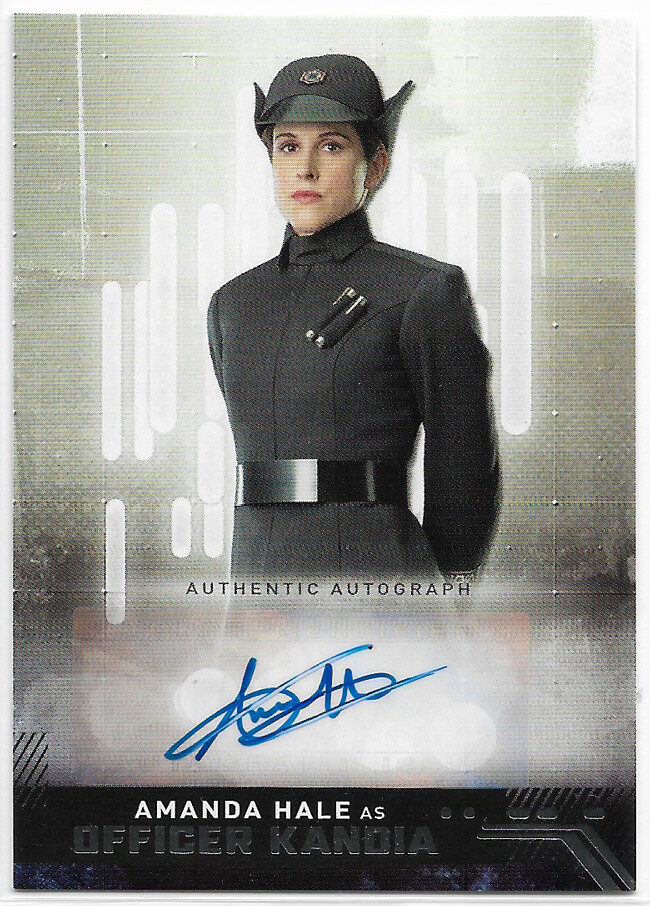 Star Wars Rise of Skywalker Series 1 ~ AMANDA HALE Auto/Autograph A-AH ...