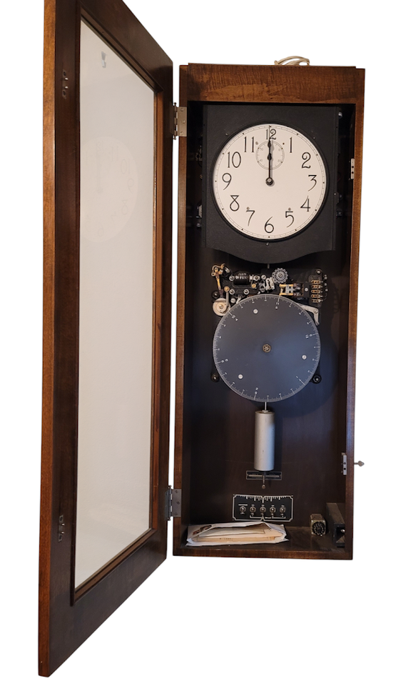 IBM Wood Cabinet Model 15 Master Clock W/Wiring Diagram & Paperwork ...