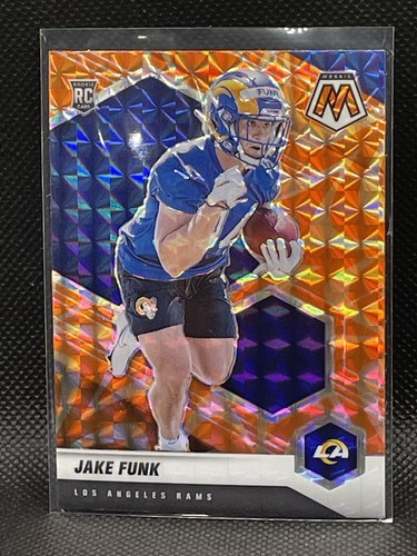 Jake Funk 2021 Panini Mosaic Orange Reactive Mosaic Prizm RC Rookie ...