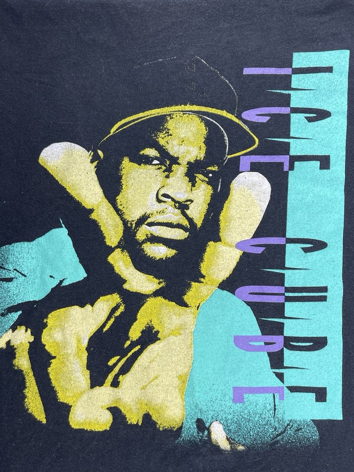 Ice Cube Vintage T Shirt Mens Size Large Short Sleeve Peace Sign Teal ...