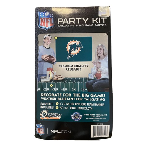 Miami Dolphins Tailgate Party Kit W/Banner & Tablecloth | eBay