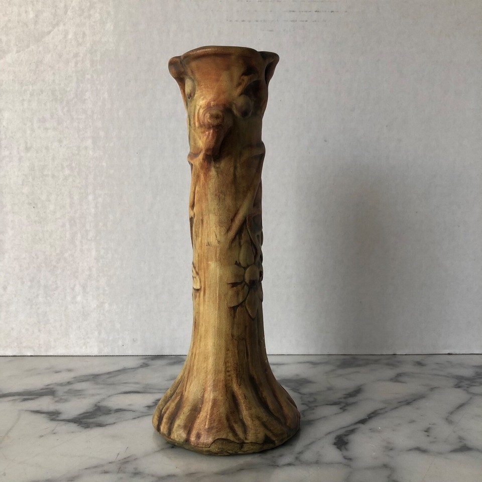 Vintage WELLER POTTERY bud vase WOODCRAFT APPLE TREE xlnt WOW! | eBay