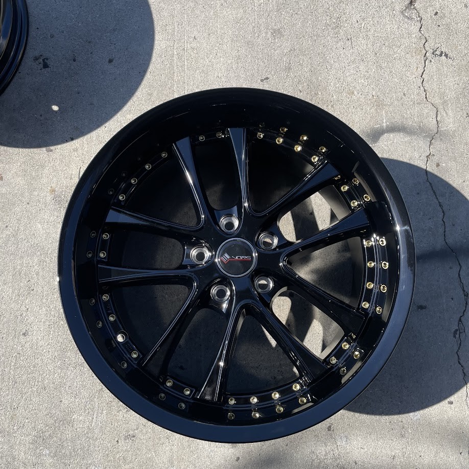 Used 18x9.5 ARC AR5 5x114.3 35 73.1 Black Wheels set-4 AR05189551435BK ...