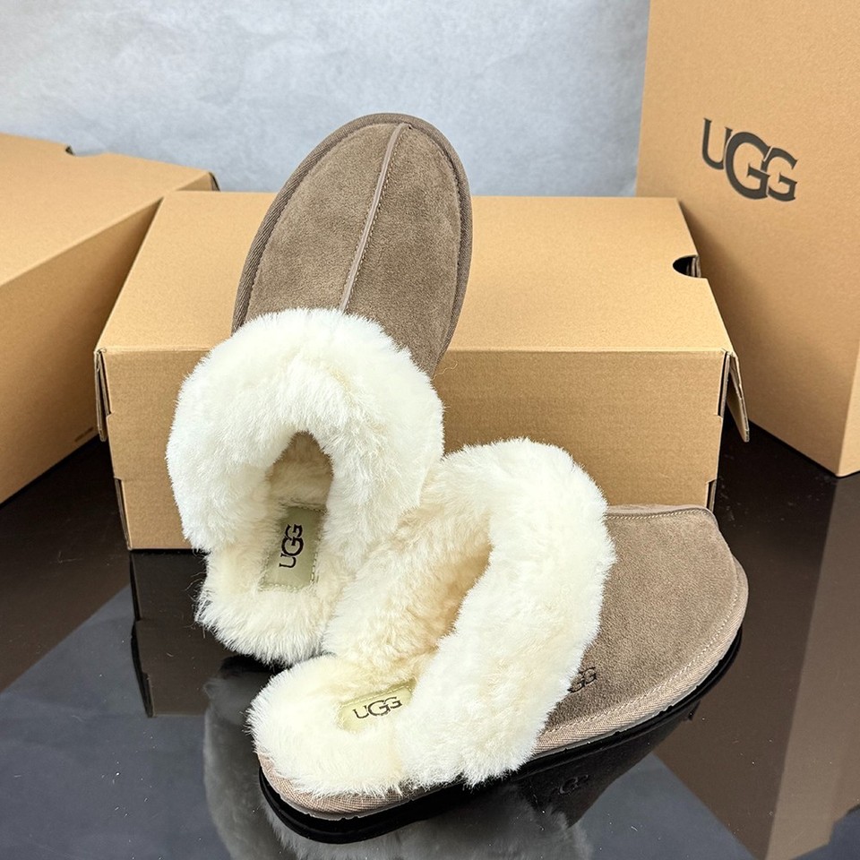 UGG Women's Scuffette II Wool Slippers Espresso Suede Upper US6-11 Size ...