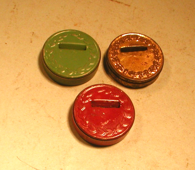 3 Vintage Tin Round Coin Banks | eBay