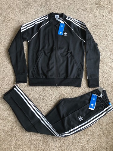 Adidas Originals Women SST Tracksuit size Small NWT Black | eBay