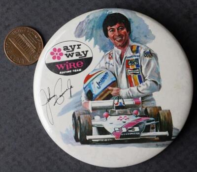 1975-76 Indy 500 Johnny Parsons Jr. Ayr-Way WIRE / WNAP Radio Car Pin ...