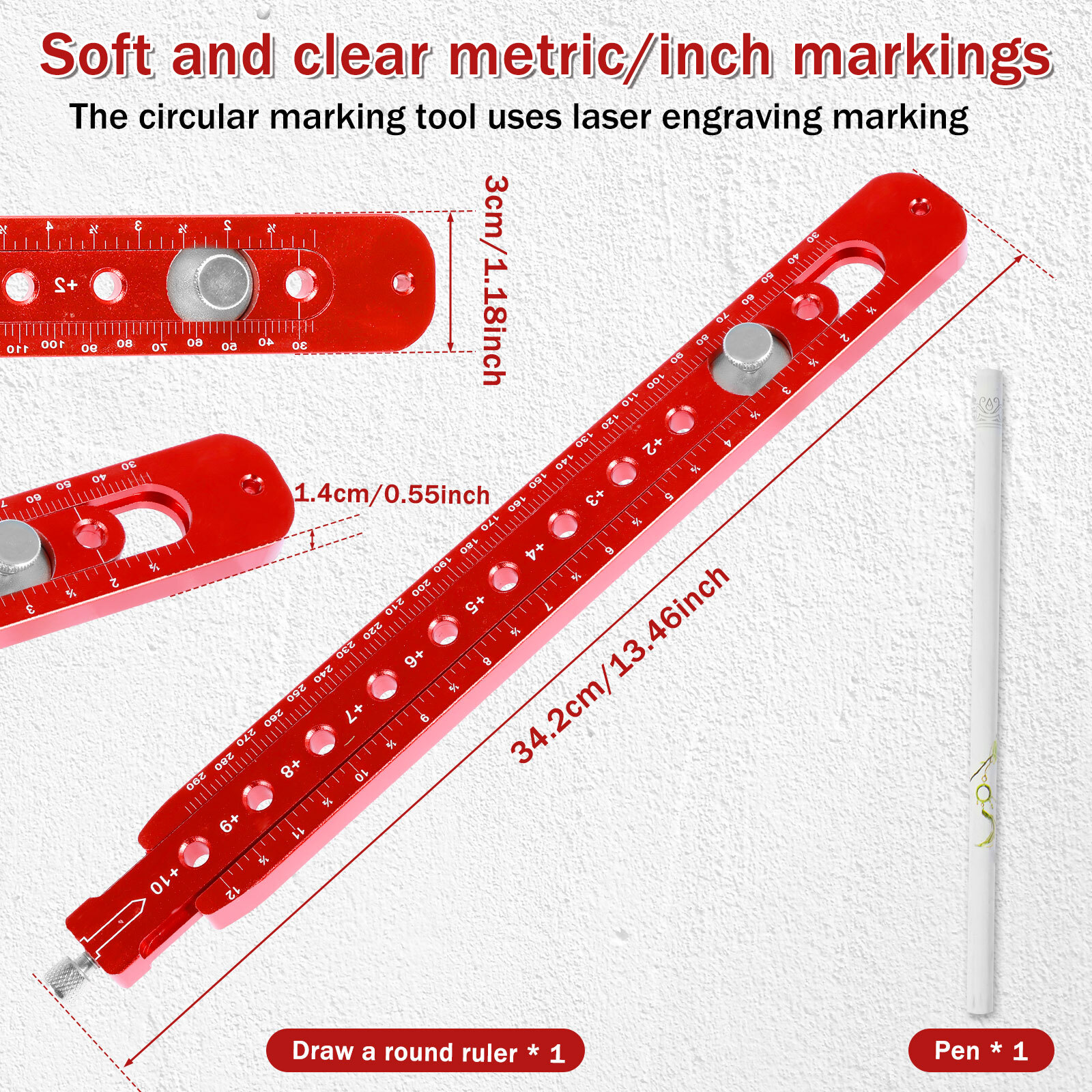 Woodworking Compass Scriber Aluminum Alloy Carpenter Circular Drawing ...