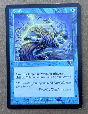 Vintage Stifle Magic The Gathering Trading Card Instant Blue Scourge ...