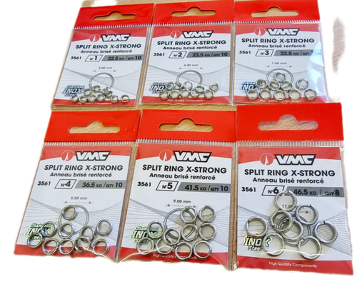 VMC Stainless Steel X-Strong Split Rings 3561 Replacement For Lures ...