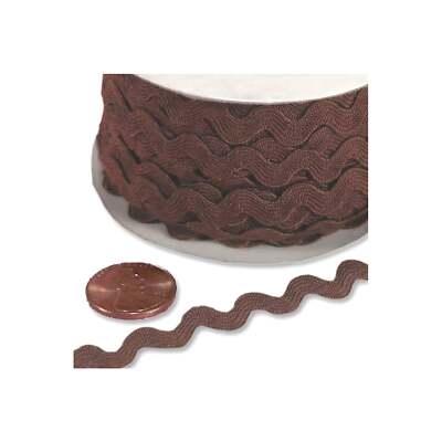 Brown Trim | Brown Rickrack | Seal Brown Ric Rac Trim - 5mm x 25 Yds ...