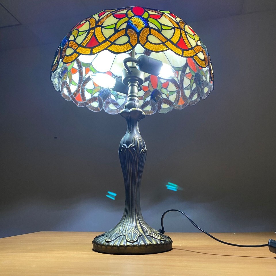 Multicolor Big Size Table Lamps 16 inch wide Shade Hancrafted Art ...