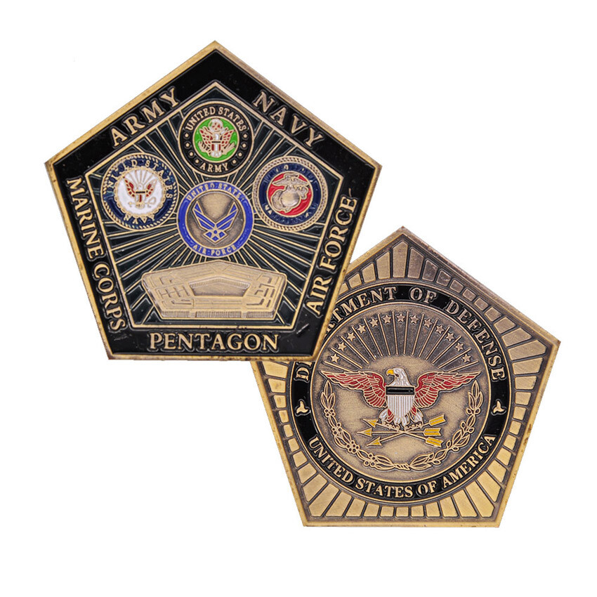 50 PCS Gift Collection Force Pentagon Challenge Coin USA Department of ...