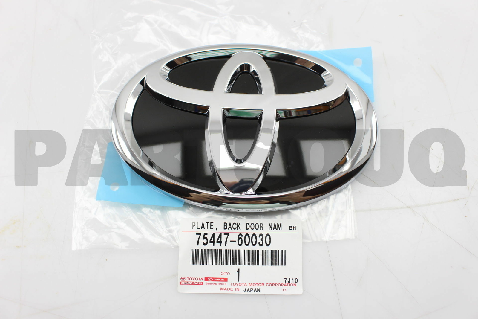7544760030 Genuine Toyota PLATE, BACK DOOR 75447-60030 | eBay