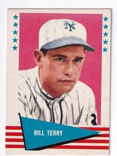 Bill Terry 1961 Fleer Baseball Card # 142 NY Giants | eBay