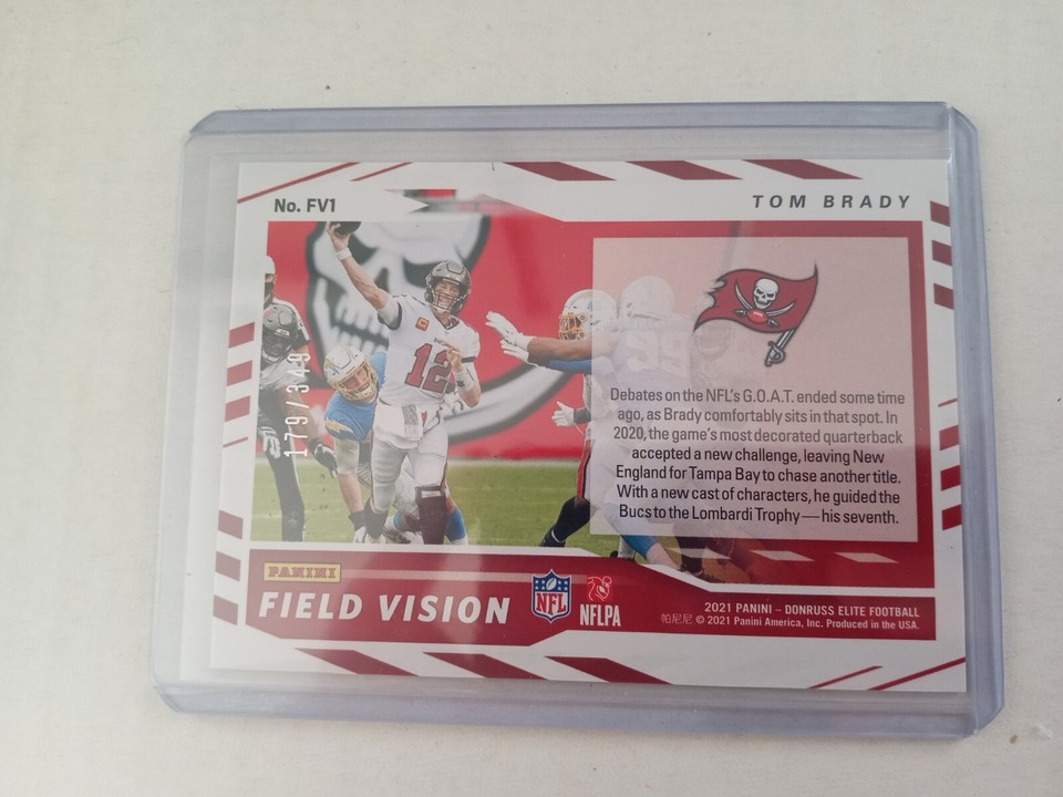 2021 Panini Donruss Elite Tom Brady Silver /349 Field Vision #FV1 NGL ...