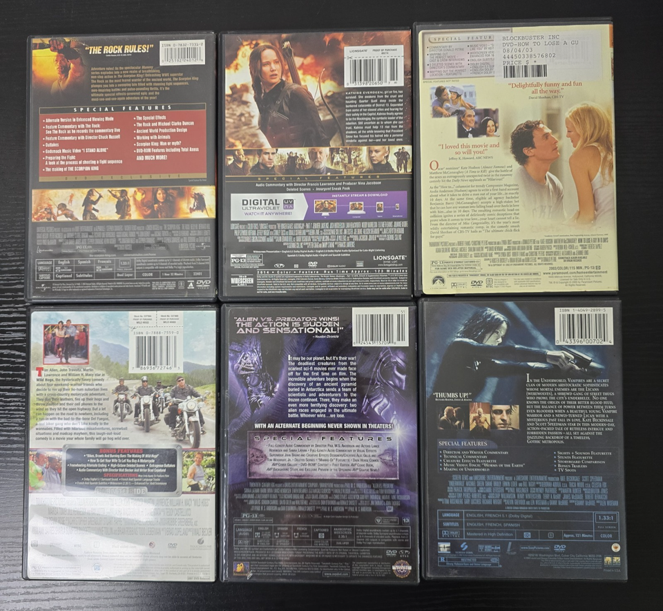 Bulk Lot of 36 DVD Movies -Random Mix Good Condition-See Titles in ...