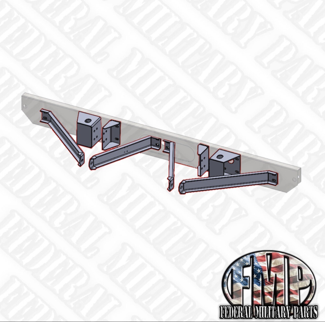 Military Humvee 12 PC Airlift Bumper Mounting Brackets M998 | eBay