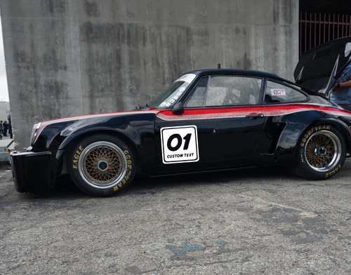 Custom Rally Number Plate # autocross Racing Door Decal Sticker Track ...