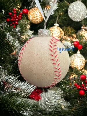 Baseball Softball Resin Christmas Tree Ornament New | eBay
