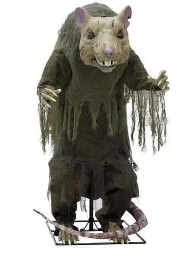 Spirit Halloween 4.2ft Animated Mutant Sewer Rat Animatronic Halloween ...