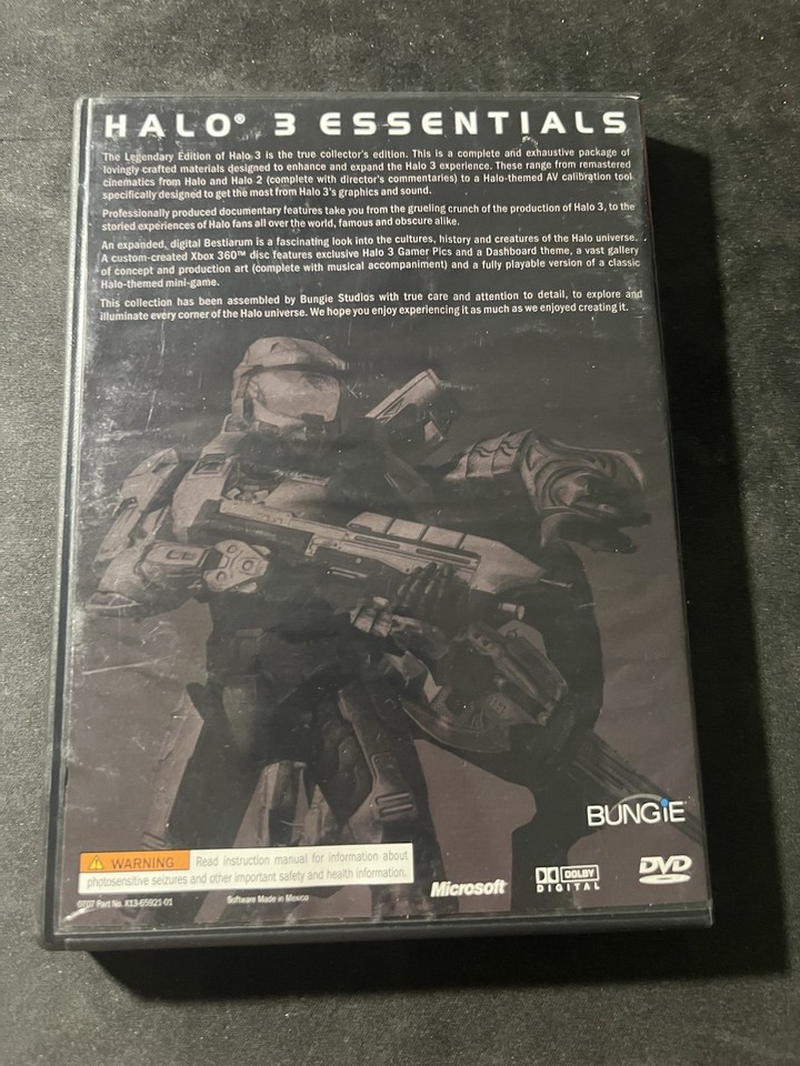 Halo 3: Essentials Legendary Edition (Xbox 360, 2-Disc Set) – CIB w ...