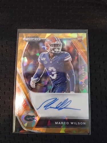 2021 Marco Wilson Panini Prizm Draft Picks - Autographs Orange Ice ...