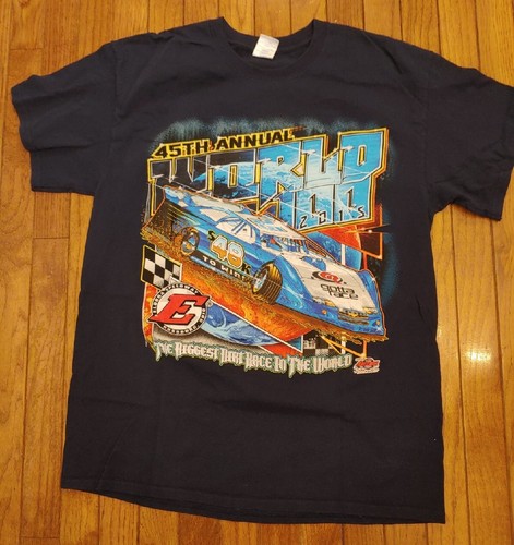 2015 Eldora Speedway Ohio 45th Annual World 100 Racing Sz Lg 2 Sided T ...