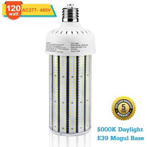 480 Volt LED Corn Cob Light Bulbs 120W 15317LM Warehouse Street Area ...
