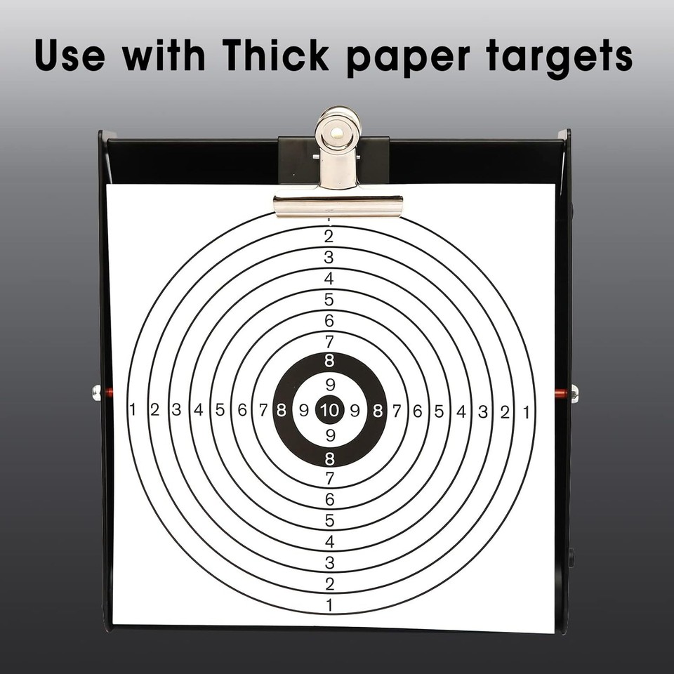 Pellet Trap Target W/ Splatter Bullseye Paper Targets Spinning Shooting ...