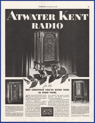 Vintage 1933 ATWATER KENT Models 310, 510, 275, 711 Tube Radio 1930's ...