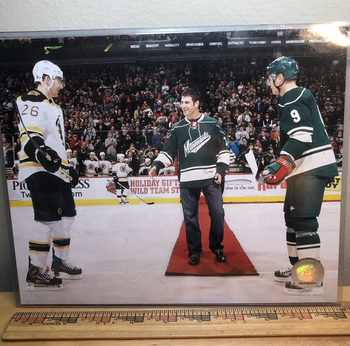 Joe Mauer Minnesota Twins MLB 8x10" Puck Drop Photo Wild Hockey NHL ...
