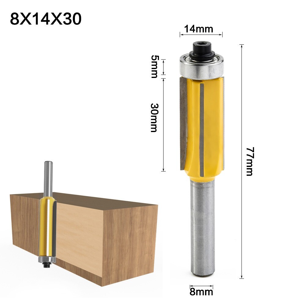 Carbide Tipped 4 Teeth Flush Trim Pattern Router Cutter Bit for ...