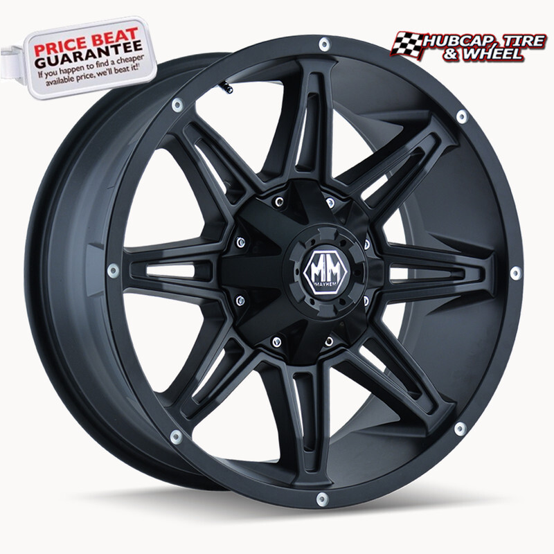 Mayhem Rampage 8090 Matte Black - 20X10 - 6X135 BP, -25 MM Offset (1 ...