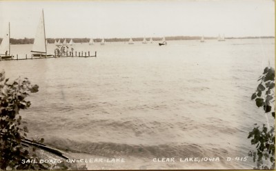 Sailboats Sail Boats on Clear Lake Iowa IA RPPC Real Photo Postcard B38 ...