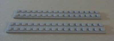LEGO Parts & Pieces 4282 - 4211486 Plate 2X16 Medium Stone Grey x2 ...