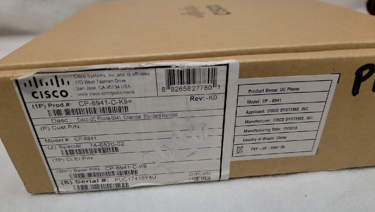 Cisco 6941 CP-6941-C-K9 VOIP Telephone New Sealed Wired IP Phone Black ...