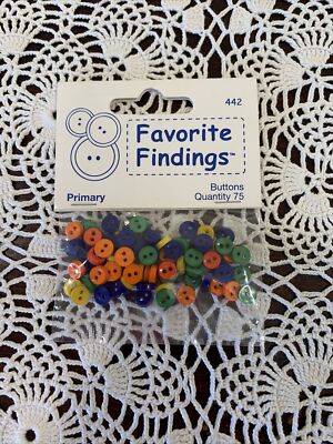 Favorite Findings Multi-Color Primary Colors Miniature Round Flat ...