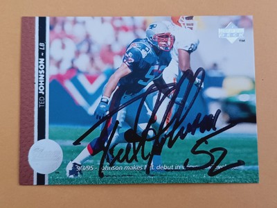 Ted Johnson Signed 1996 Upper Deck - Patriots, Colorado - Autographed ...
