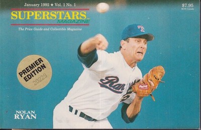 SUPERSTARS V1n1 1 1992 Baseball Guide HOF Ryan Ripken Griffey Puckett ...