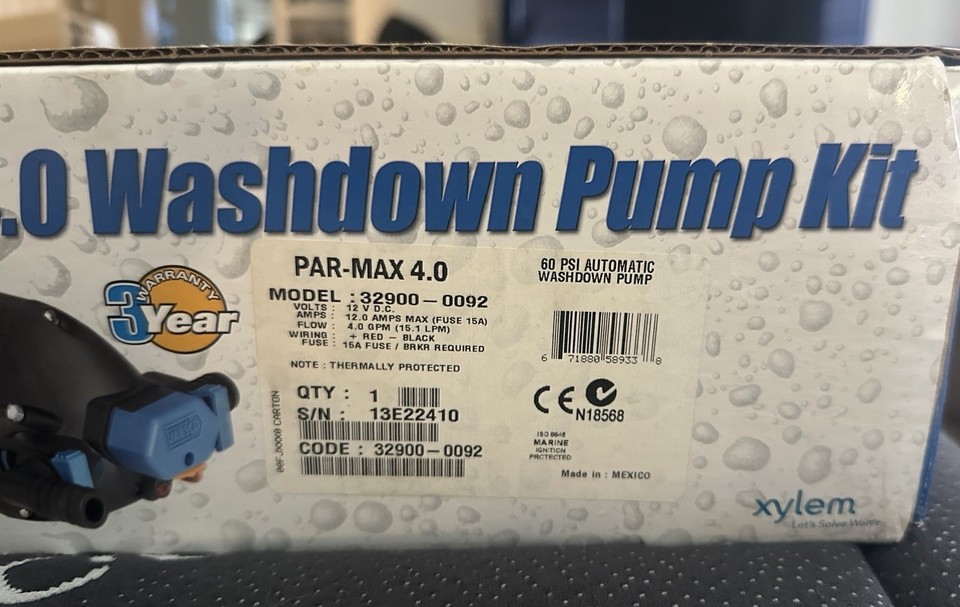 NEW Jabsco PAR-Max 4.0 GPM Washdown Pump Kit 32900-0092 671880589338| eBay