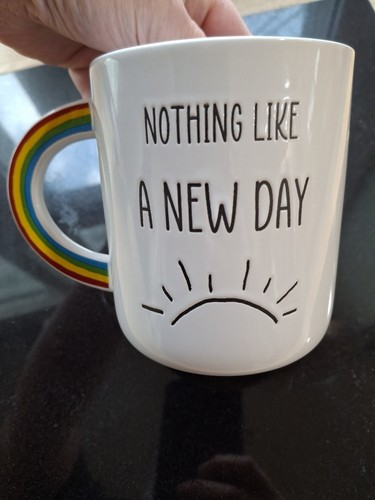 Nothing Llike a New Day 20 oz Mug With Vibrant Rainbow Handle | eBay